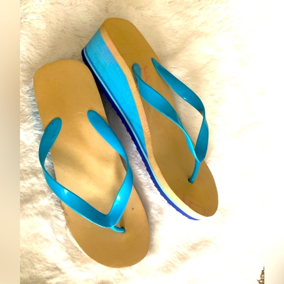 Shoes | Womens Blue Flip Flops | Poshmark